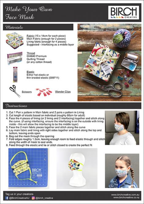 Make Your Own Face Mask » Birch Wholesale