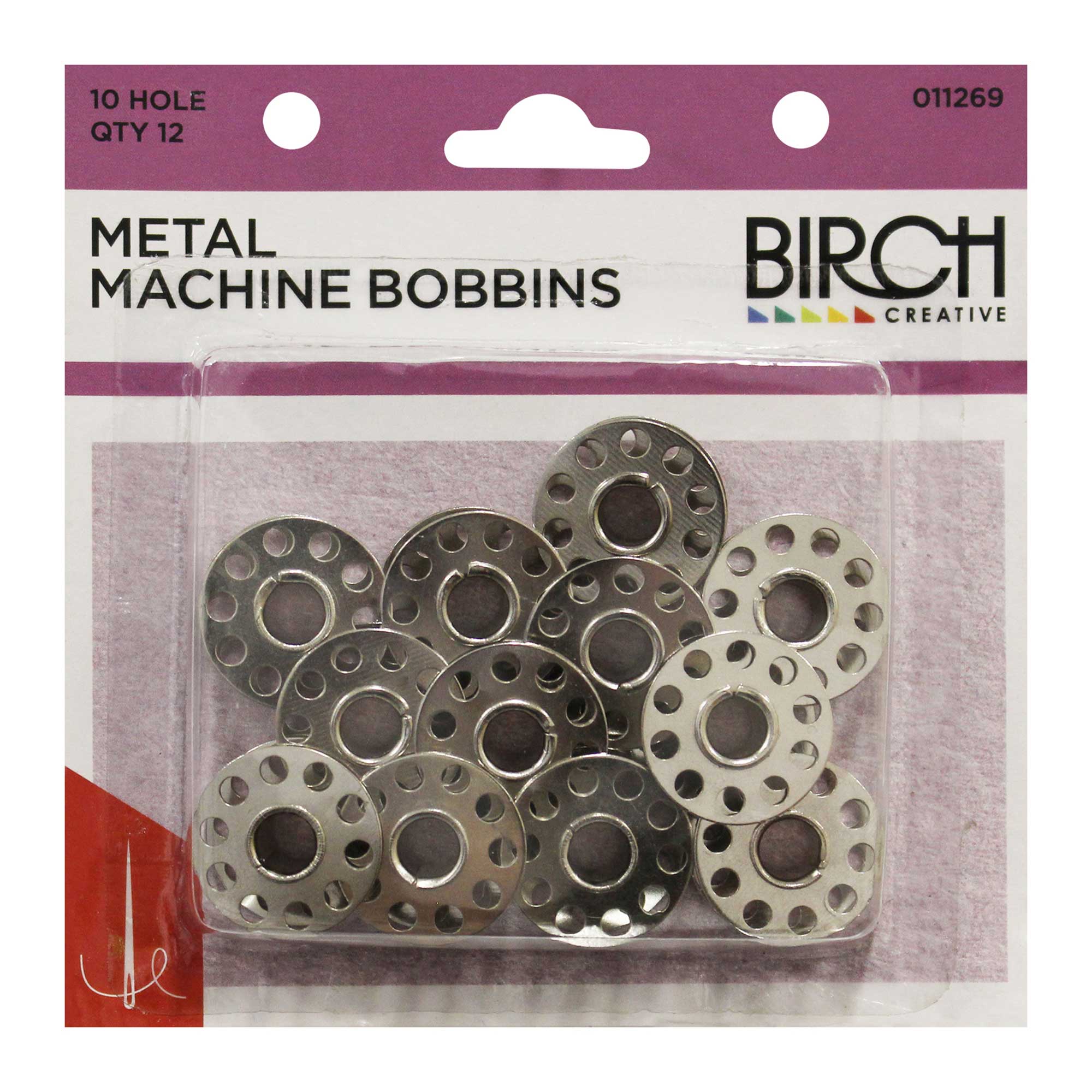 BOBBIN METAL 10 HOLE PACK 12 » Birch Wholesale