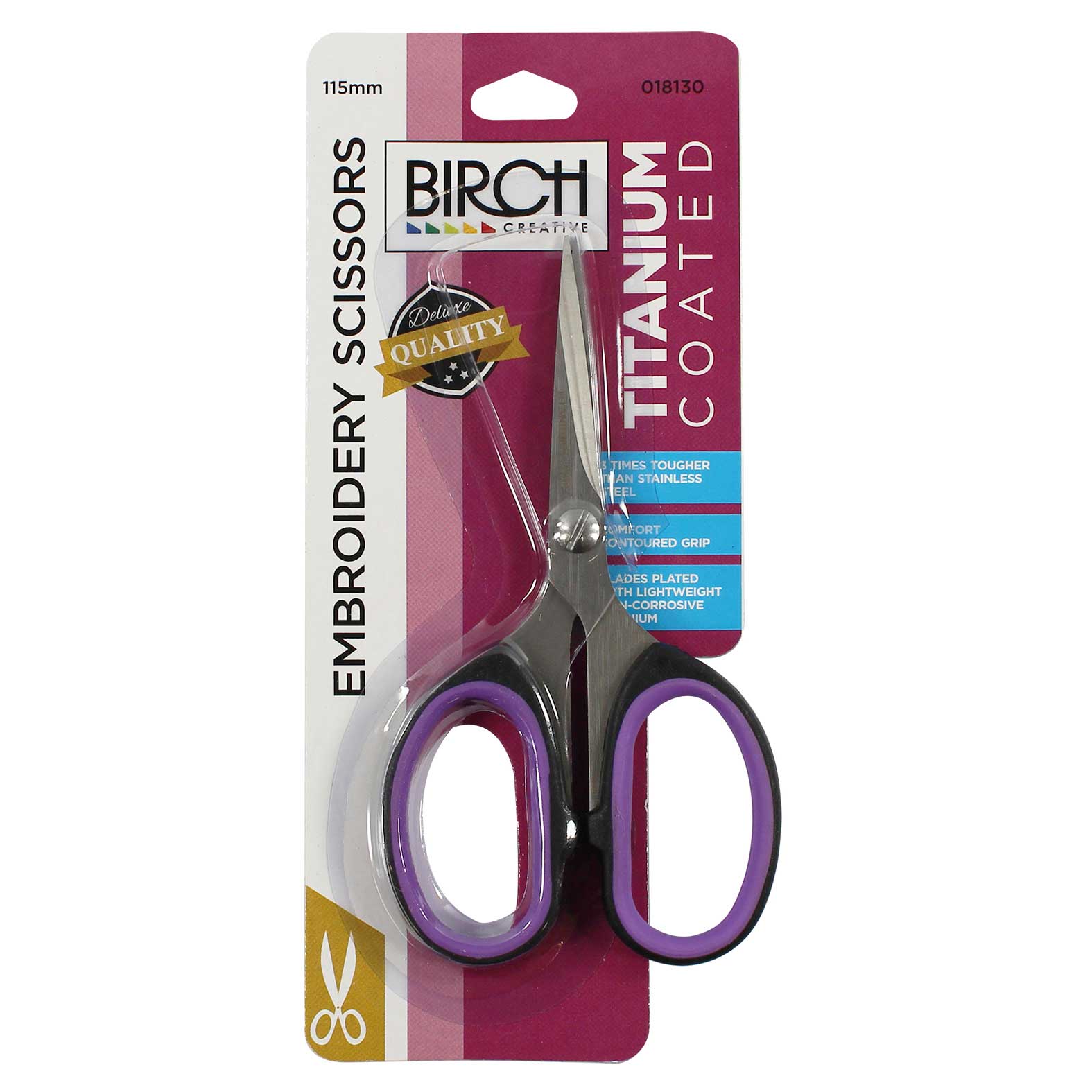 SCISSOR TITANIUM COATED EMBROIDERY 115MM » Birch Wholesale