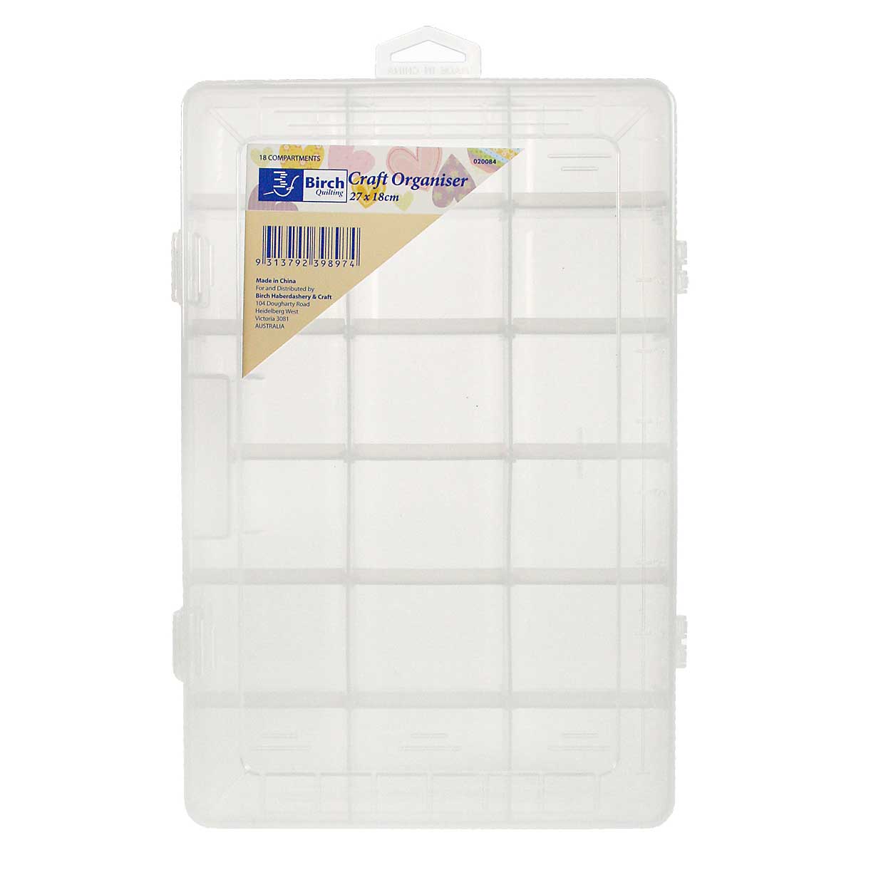 CRAFT ORGANISER - ROUNDED 18 COMPARTMENTS » Birch Wholesale