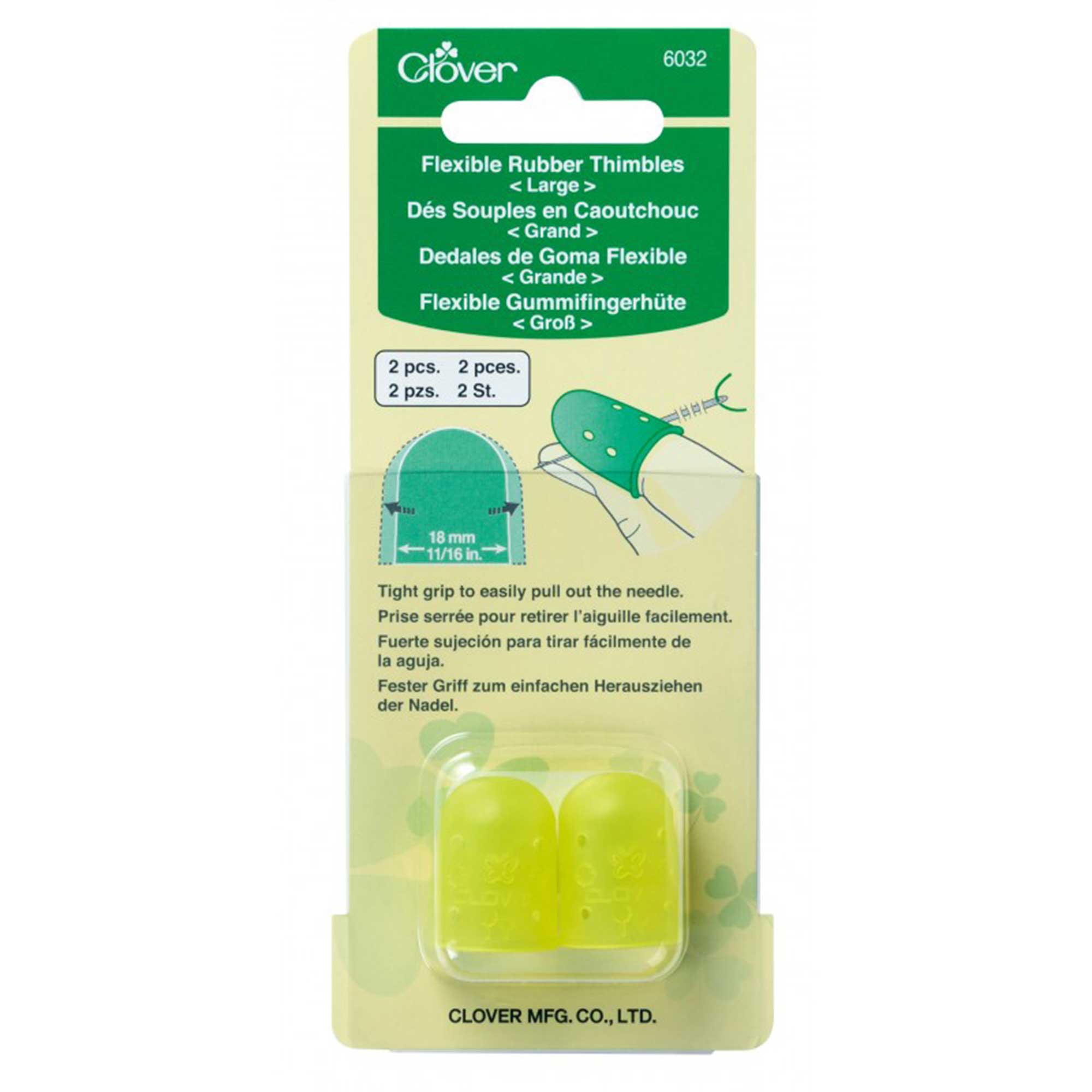 CLOVER FLEXIBLE RUBBER THIMBLES 2PC LARGE » Birch Wholesale