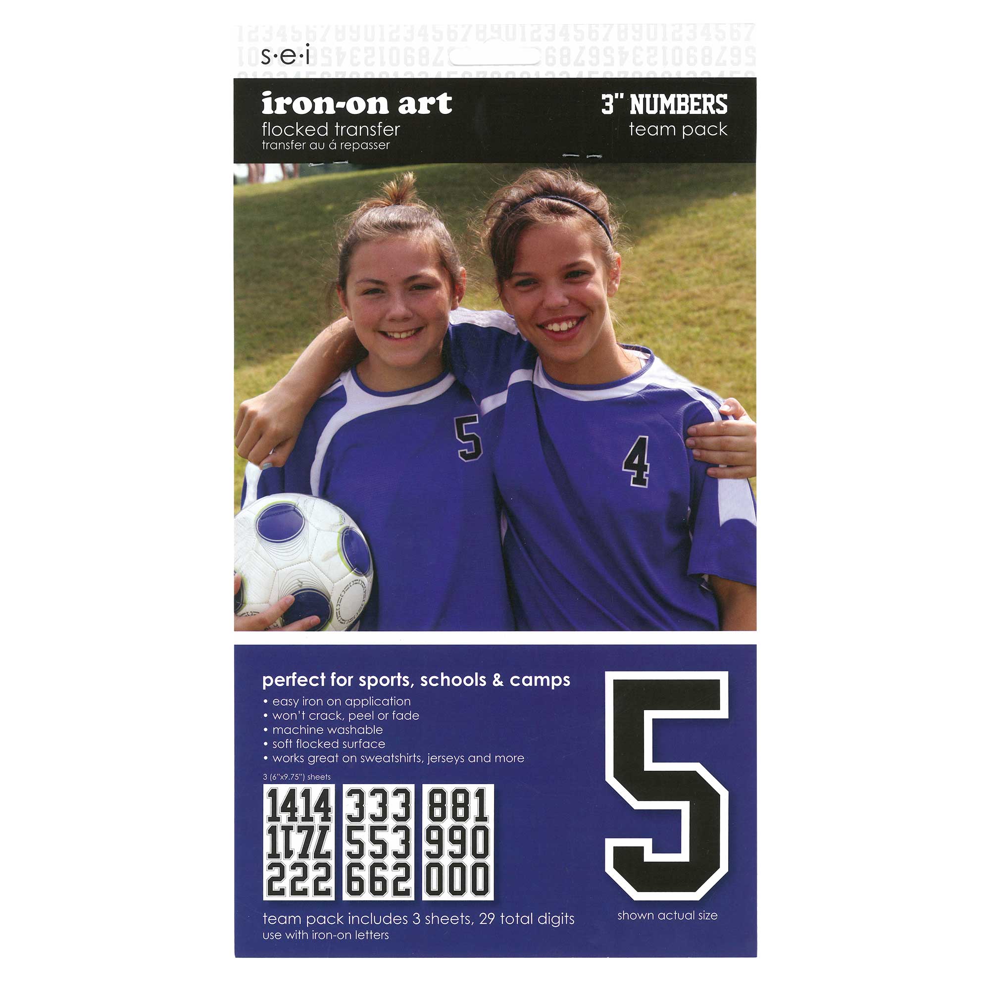 IRON ON ART ATHLETIC NUMBERS 3'' » Birch Wholesale