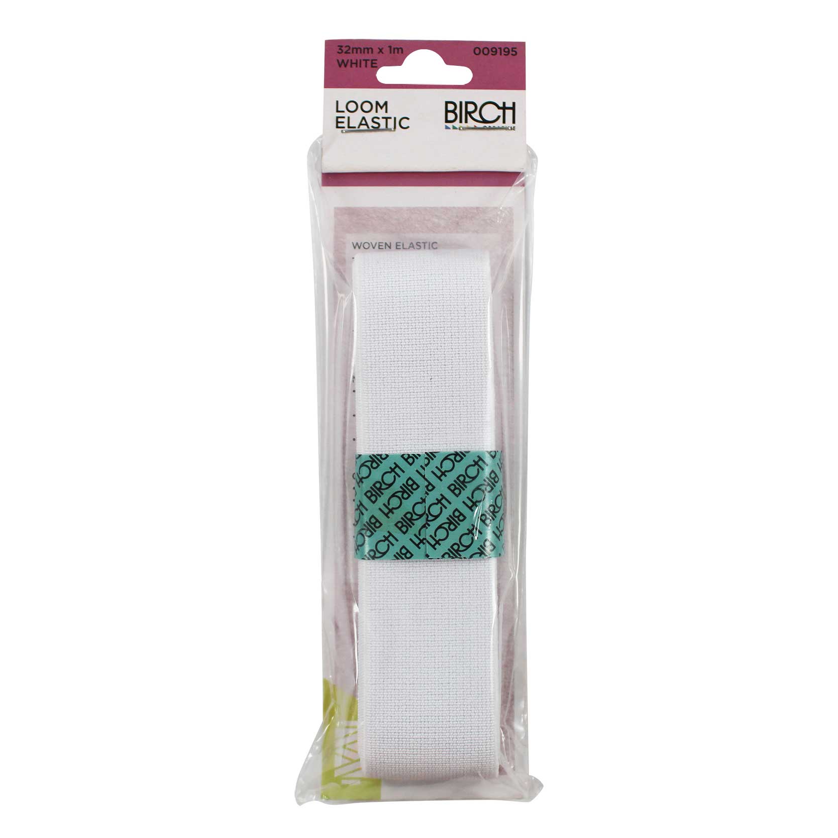 ELASTIC LOOM HANK 32MMx1MT - WHITE » Birch Wholesale