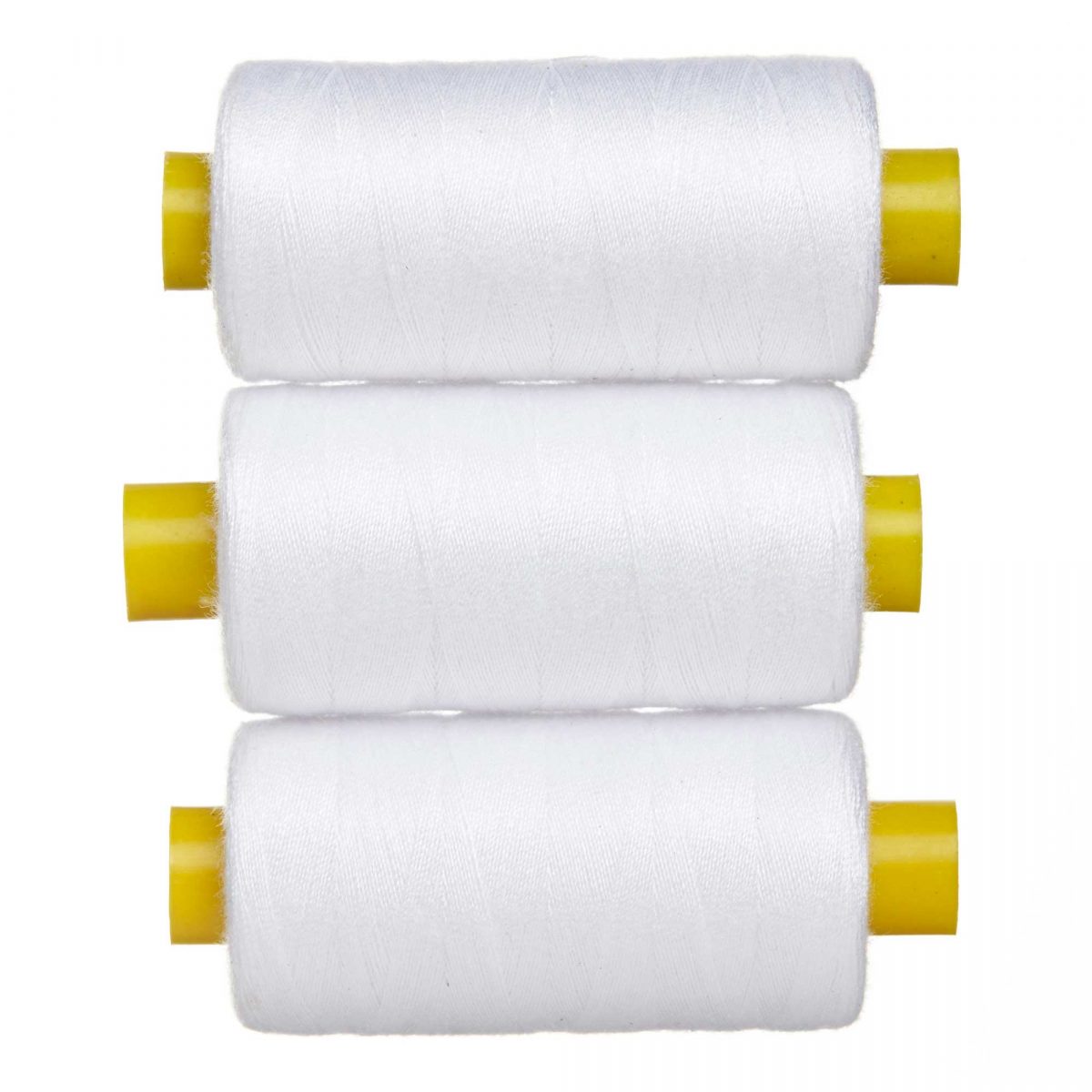 OVERLOCKING POLYESTER THREAD CONE - WHITE » Birch Wholesale