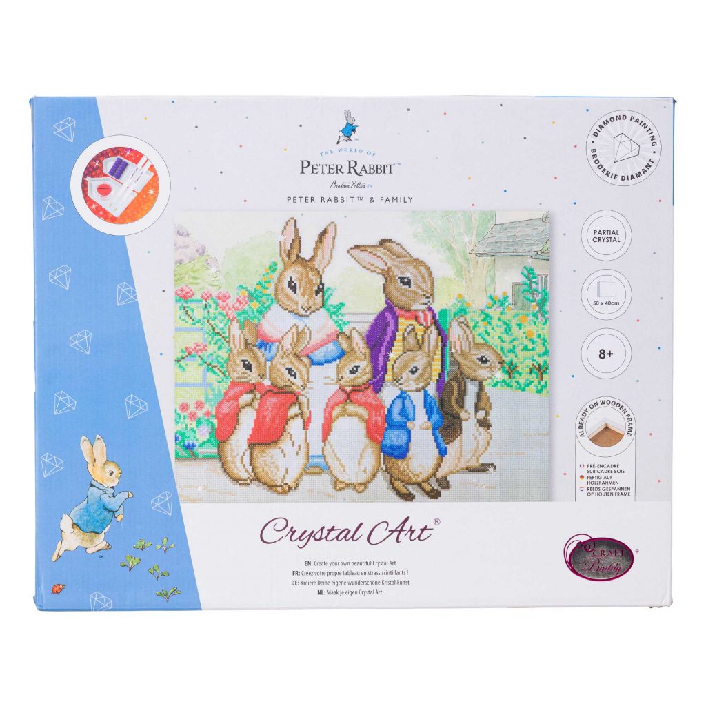 CRAFT BUDDY PETER RABBIT CRYSTAL ART CARD KIT » Birch Wholesale