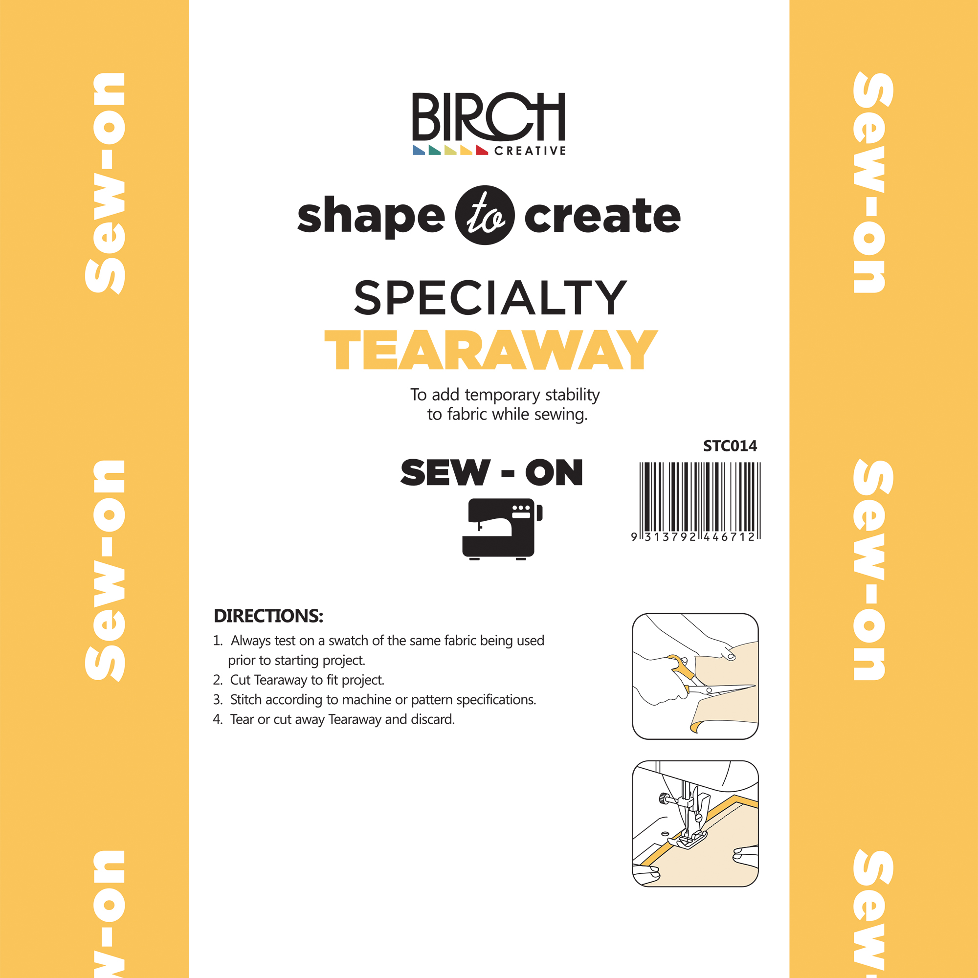 SHAPE TO CREATE TEAR AWAY SEW ON MEDIUM » Birch Wholesale
