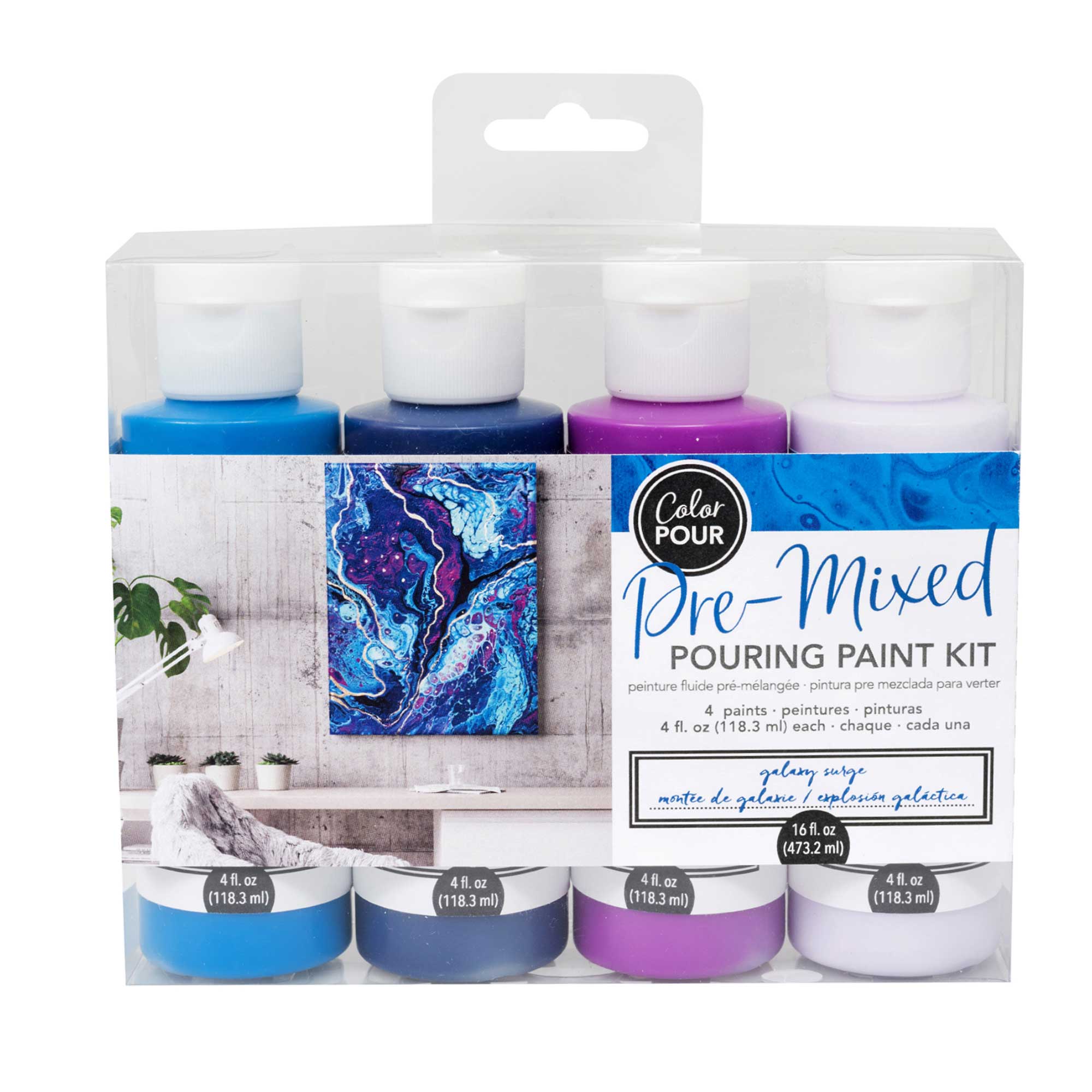 COLOR POUR-PRE MIXED POURING PAINT KIT(4pc) » Birch Wholesale