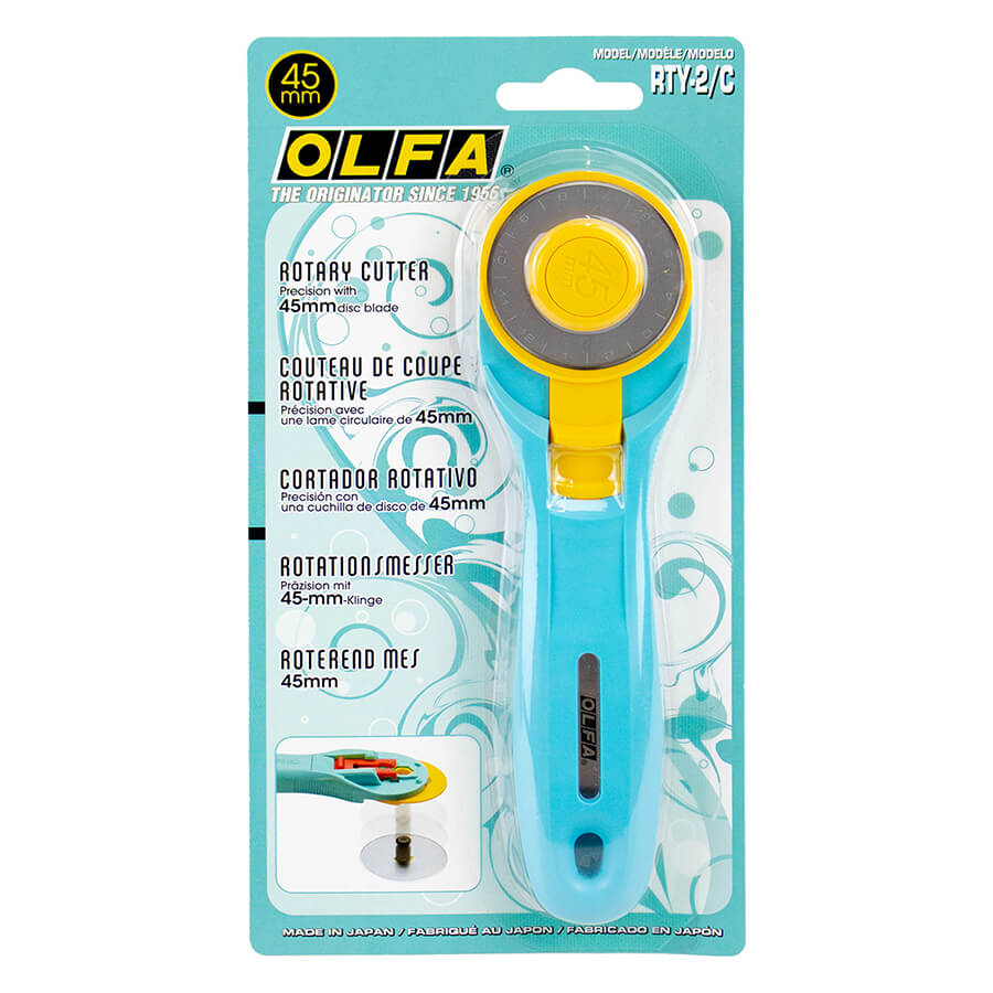OLFA 45MM ROTARY CUTTER AQUA RTY-2/C » Birch Wholesale
