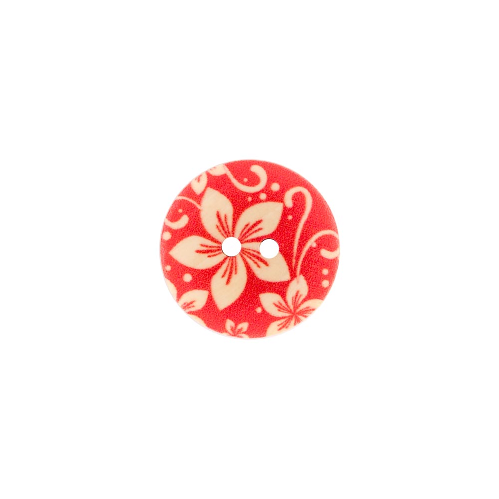 HEMLINE BUTTONS WHITE FLOWER PRINTS/40 » Birch Wholesale