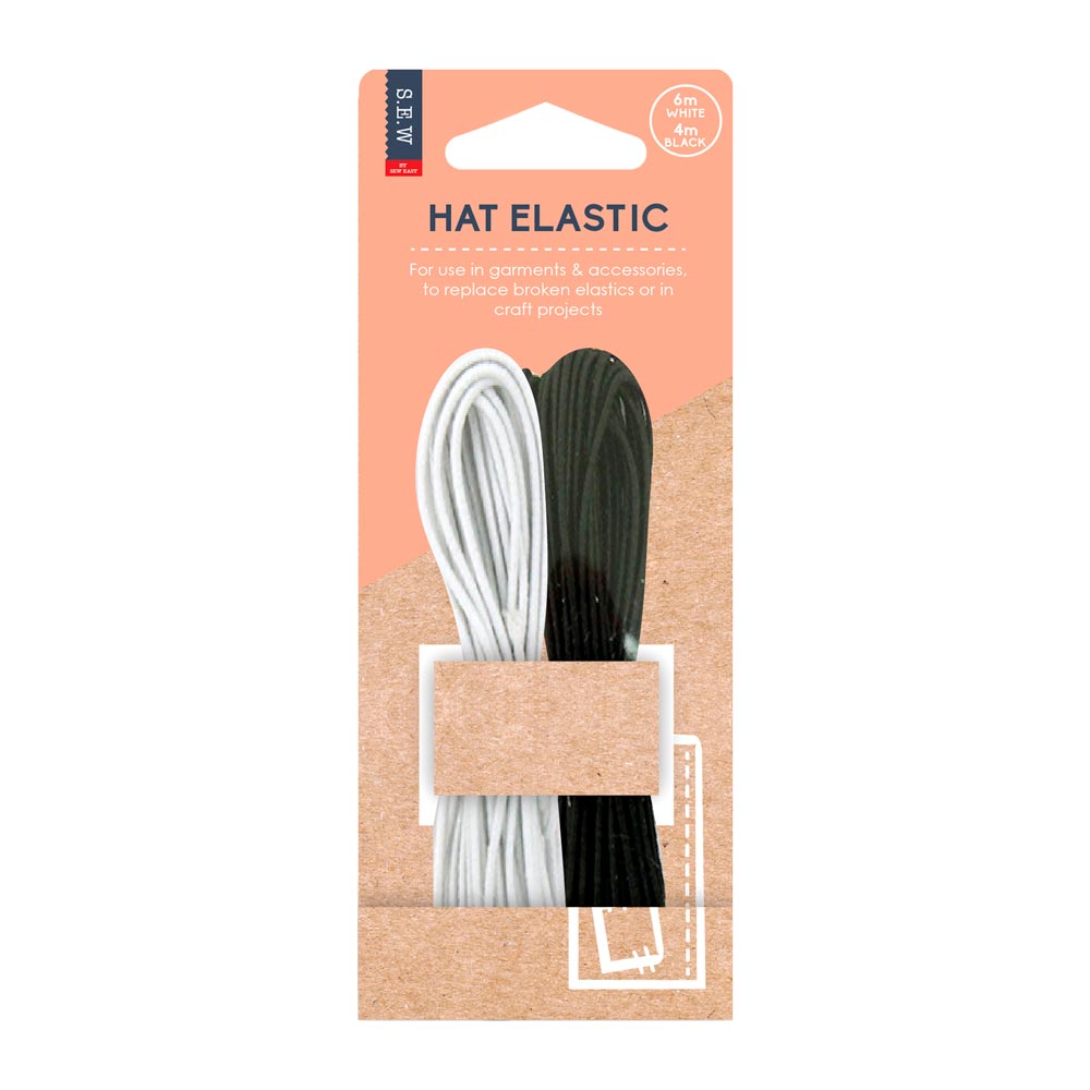 S.E.W. ELASTIC HAT 6M WHITE 4M BLACK » Birch Wholesale